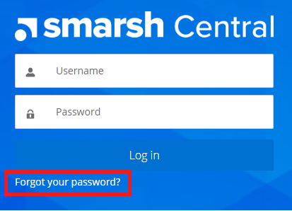 How to reset a Smarsh Central Alternate User Password
