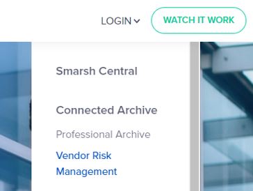 Will I be able to log in to Vendor Risk Management from Smarsh.com