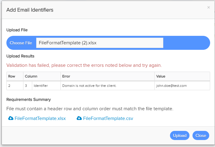 Adding a New Email Identifier