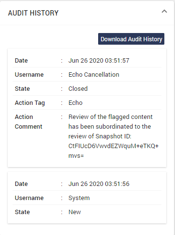 How to identify the original message reference for other echo cancelled ...