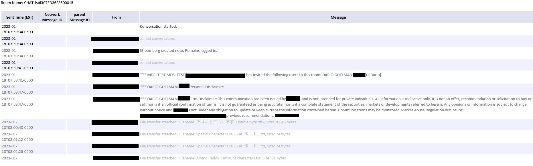 How to fix File transfer events alignment in HTML exporter EML for ...