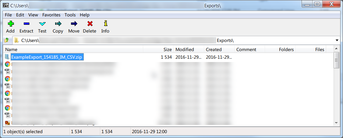 How to Access Content in an Export Download