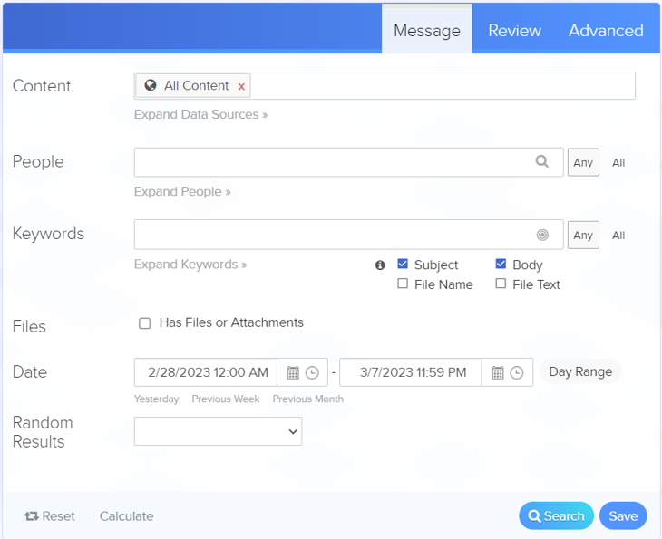 About the Universal Search Interface