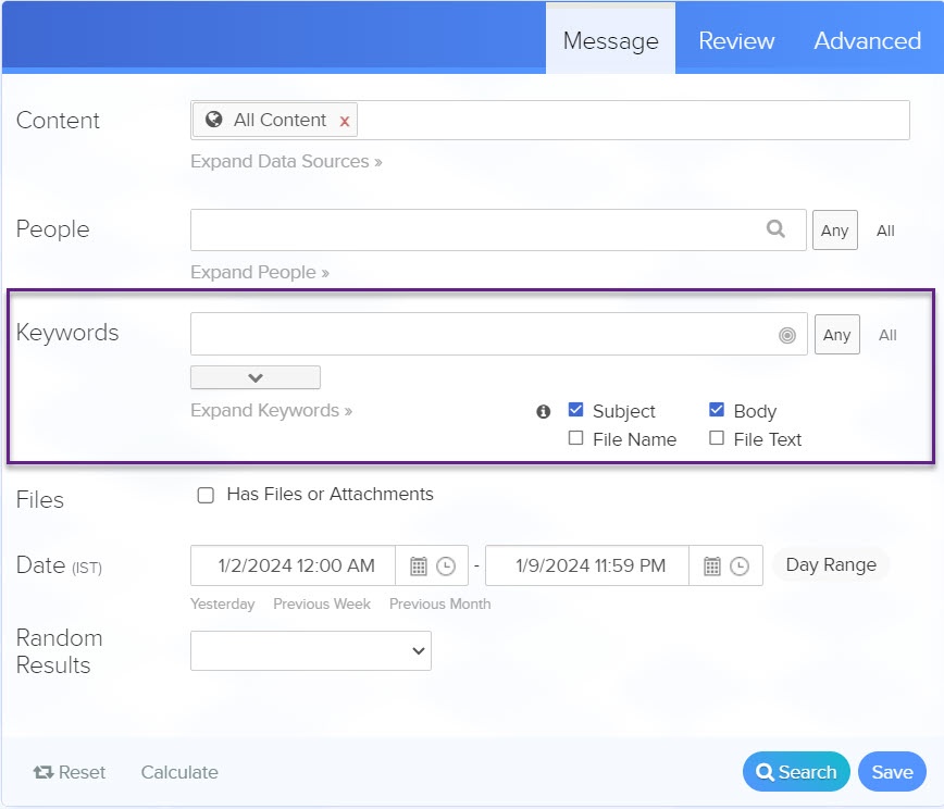 About the Universal Search Interface