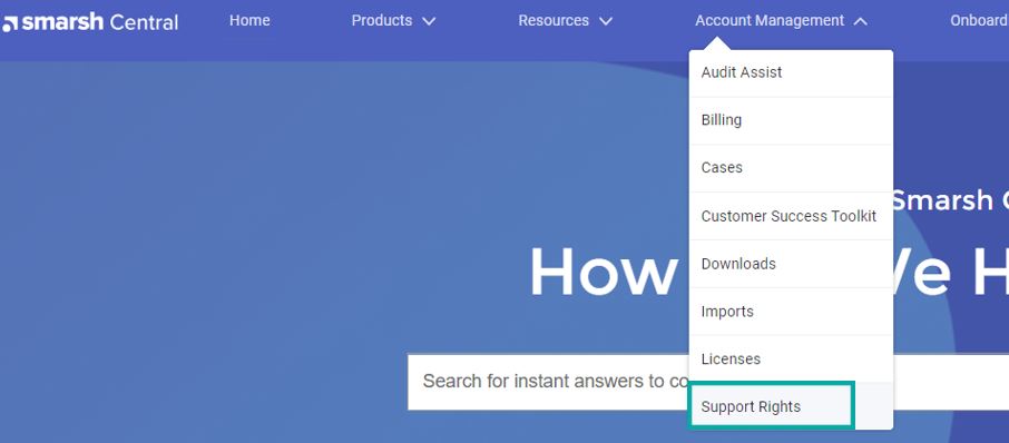 How to Locate Support Rights