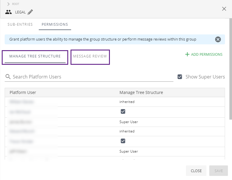 Manage User Permissions For Groups