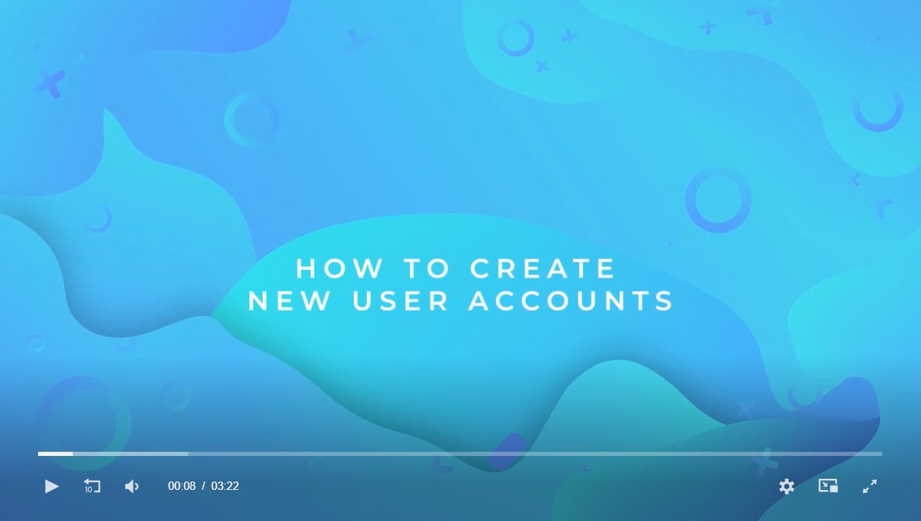 How to create new User Accounts