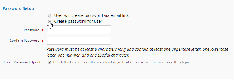 How to create new User Accounts