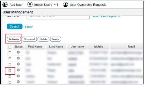How to reactivate users in the Capture Mobile Admin Portal