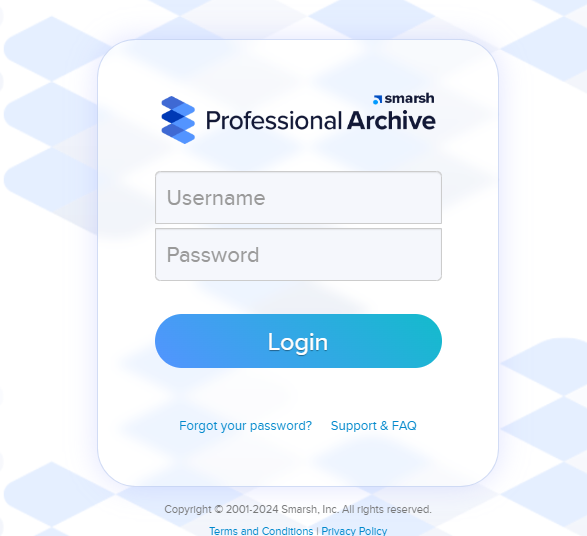 How do I log in to Smarsh Central?