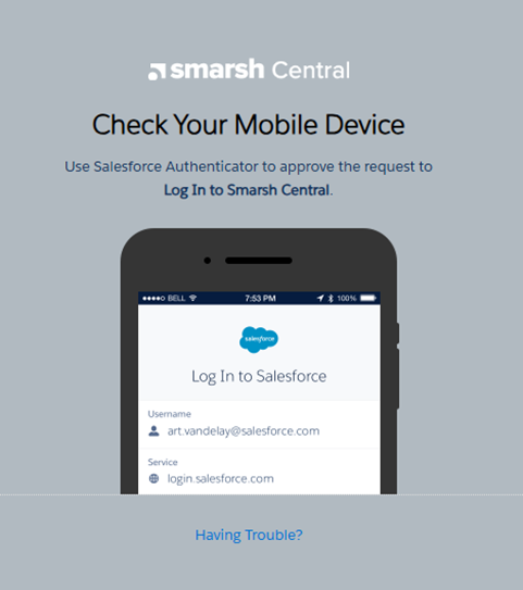 How to log in to Smarsh Central with multifactor authentication