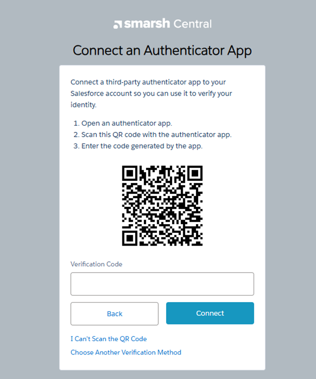 How to log in to Smarsh Central with multifactor authentication